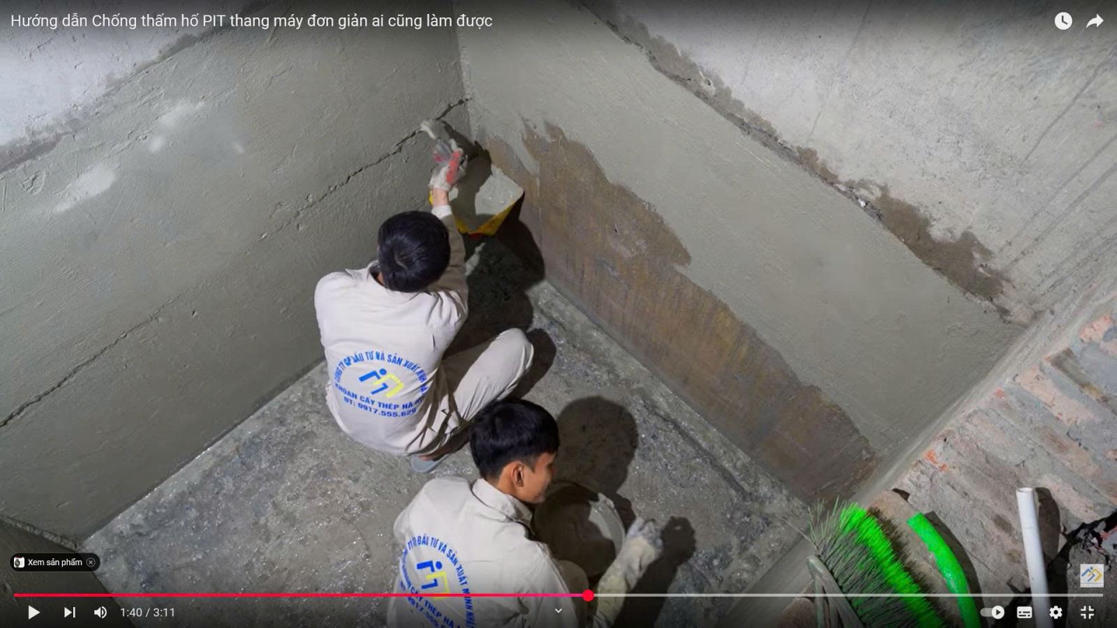 Chống Thấm Hố Pít Thang Máy Bằng Cerinol DS Nhật Bản Tại Hoàng Hoa Thám ...